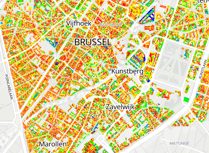 Online map reveals how much heat Brussels buildings waste | The Bulletin