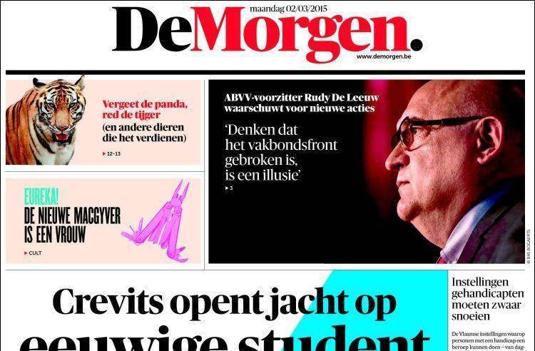 De Morgen named ‘World’s Best Designed Newspaper’ | The Bulletin